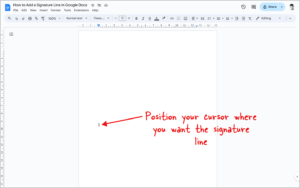How to Add a Signature Line in Google Docs (7 Easy Steps)