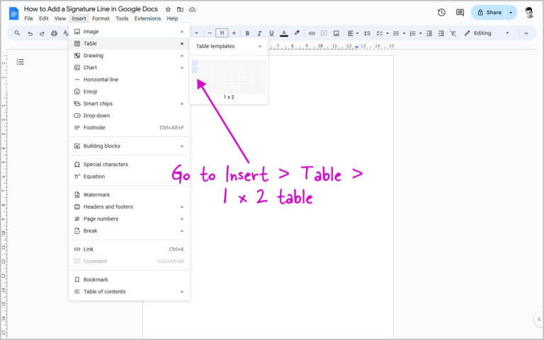 How to Add a Signature Line in Google Docs (7 Easy Steps)