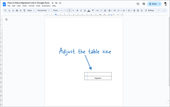 How to Add a Signature Line in Google Docs (7 Easy Steps)