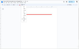 How to Edit Horizontal Line in Google Docs (Using Tables)