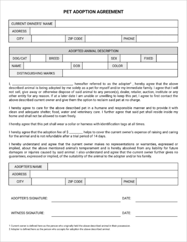 4 Free Must-Have Dog Adoption Forms (No Sign-Up Required!)