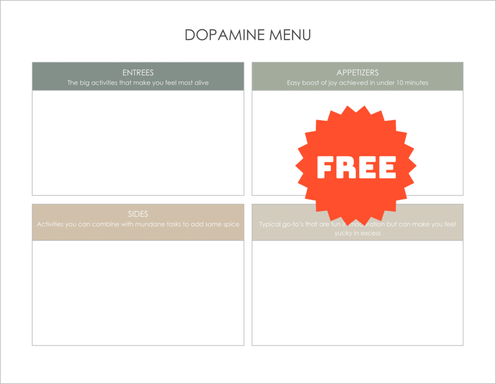 Free Dopamine Menu Template - Boost Your Happiness