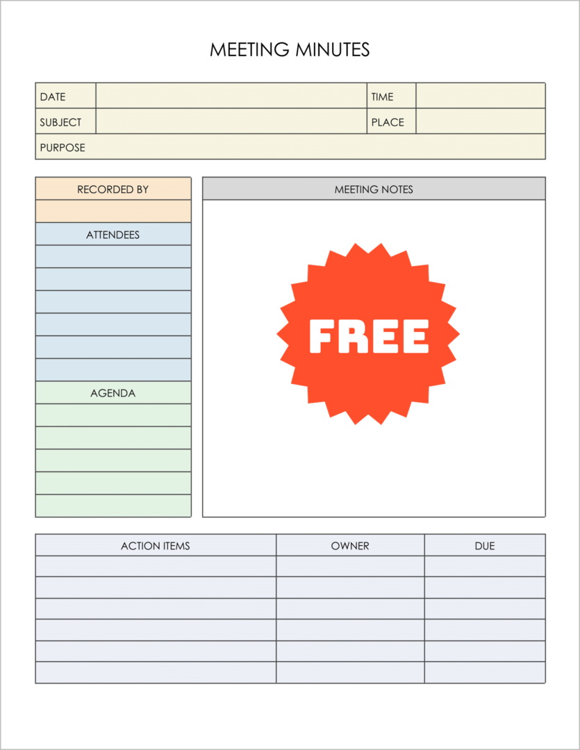 Free Editable Meeting Minutes Template (Google Docs)