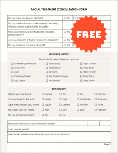 Printable & Editable Facial Consultation Form [Free Template]