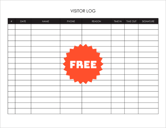 Free Visitor Log Template – Track Guests with Ease