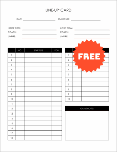 5 High-Quality Baseball Lineup Templates [100% Free]