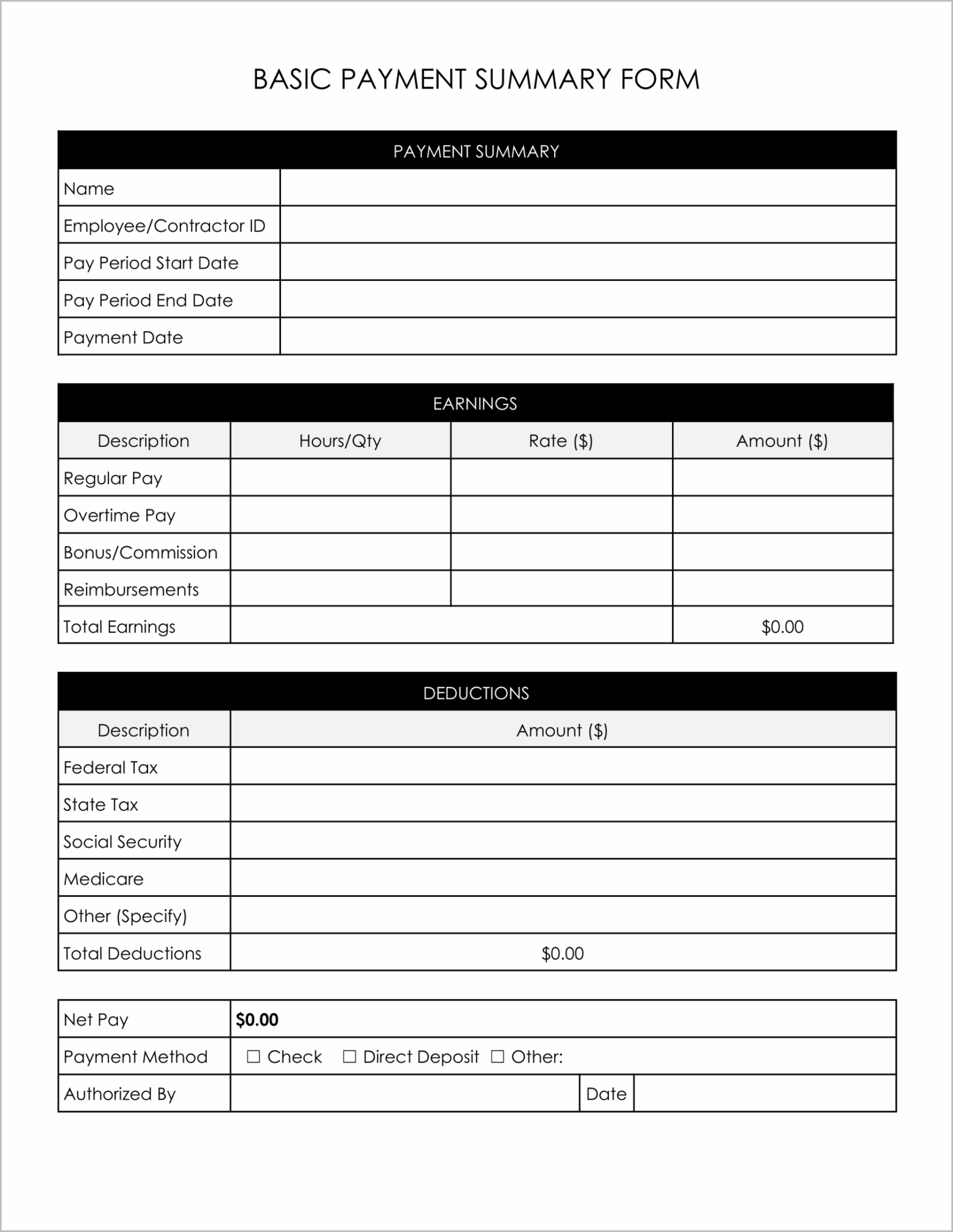 6 Must-Have Payment Summary Form Templates (No Signups!)