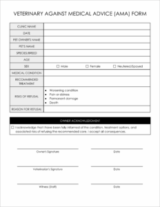 10 Must-Have Free Veterinary Against Medical Advice Forms
