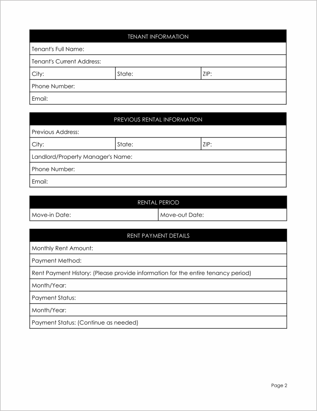 10 Free Must-Have Rental Verification Form Templates