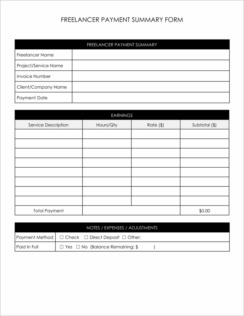 6 Must-Have Payment Summary Form Templates (No Signups!)