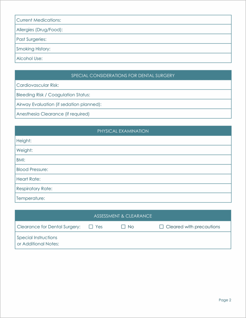 16 Must-Have Free Medical Clearance Forms for Surgery