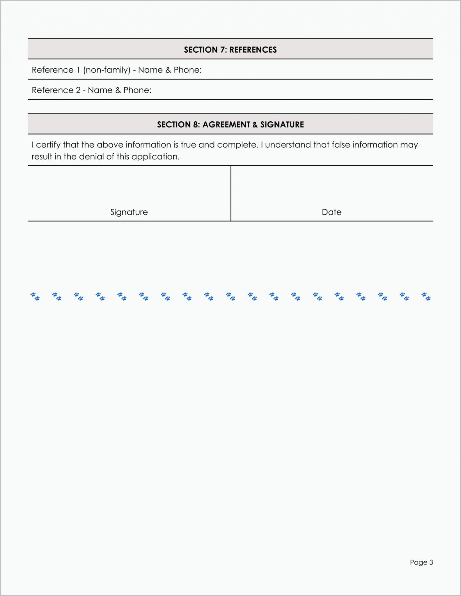 Free Cat Adoption Application Form Templates (No Signups!)