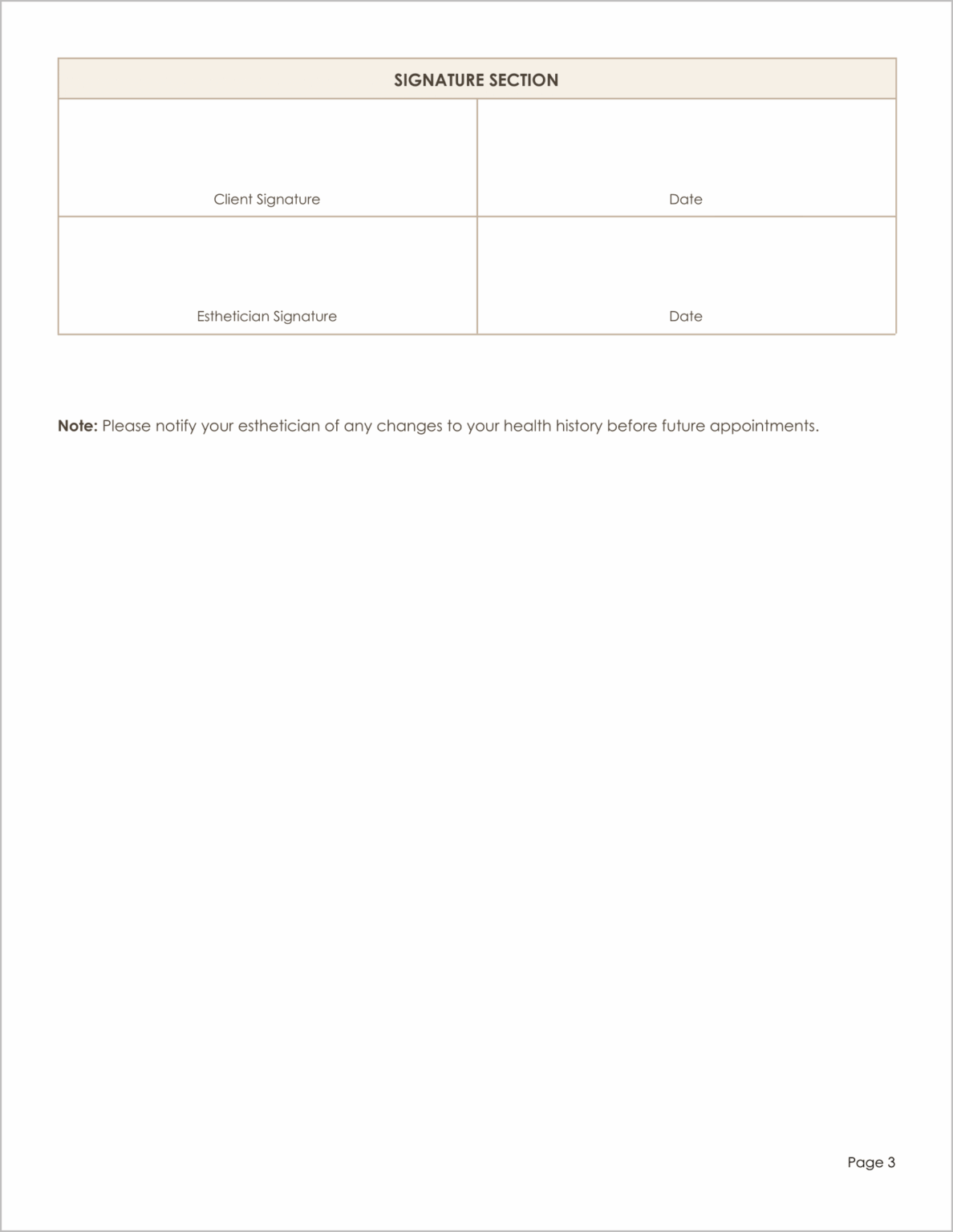 Free Esthetician Consent Form Template (No Sign-Up Required)