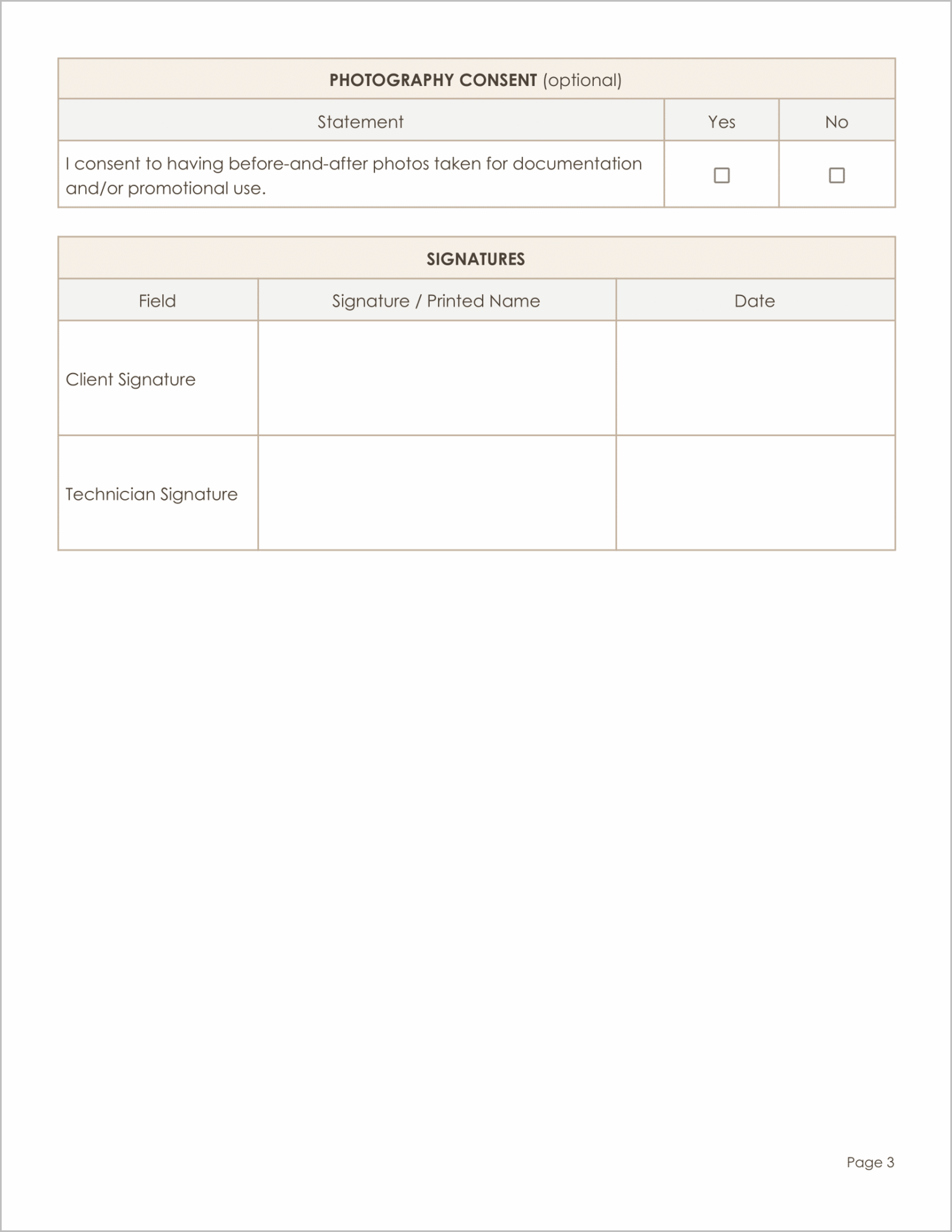 Free Microblading Consent Form Template(No Sign-Up Required)