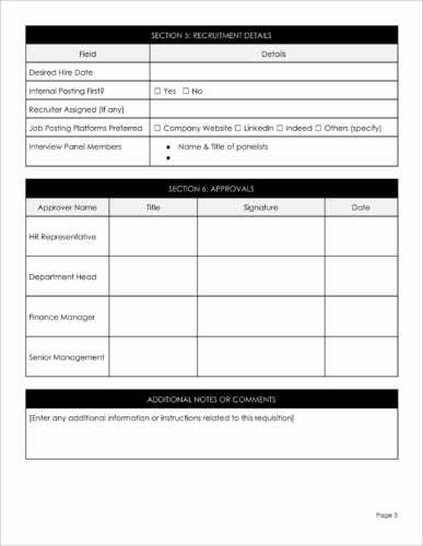 Free Job Requisition Form Template (No Sign-Up Required)