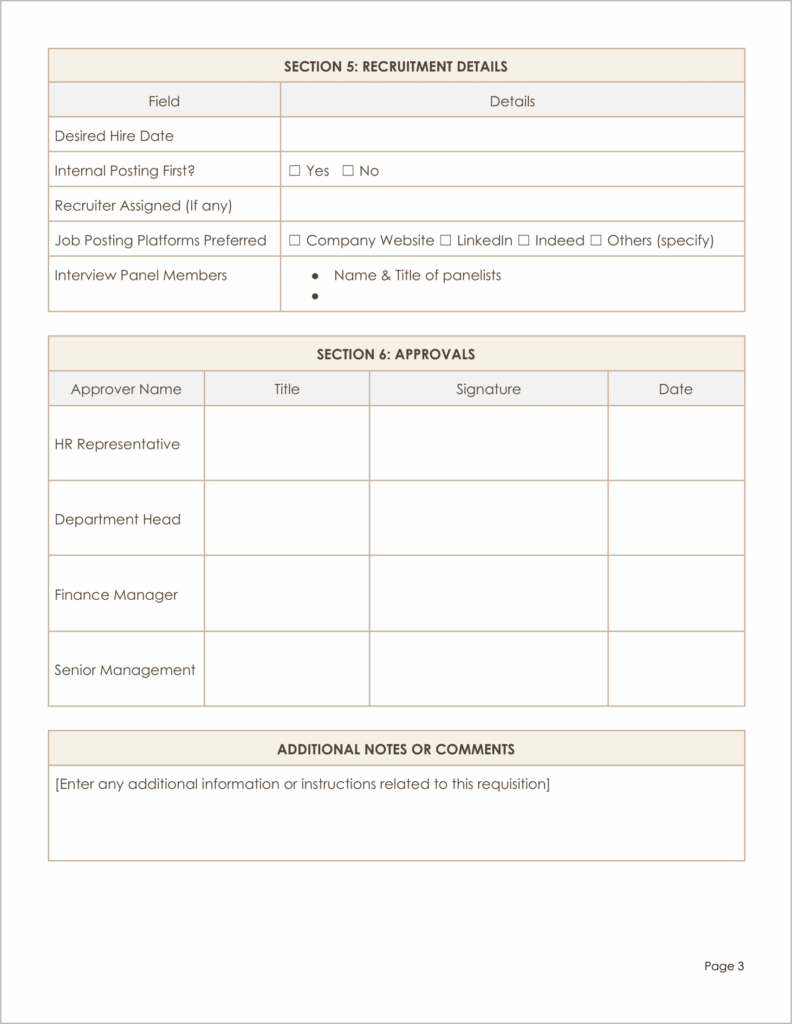 Free Job Requisition Form Template (No Sign-Up Required)