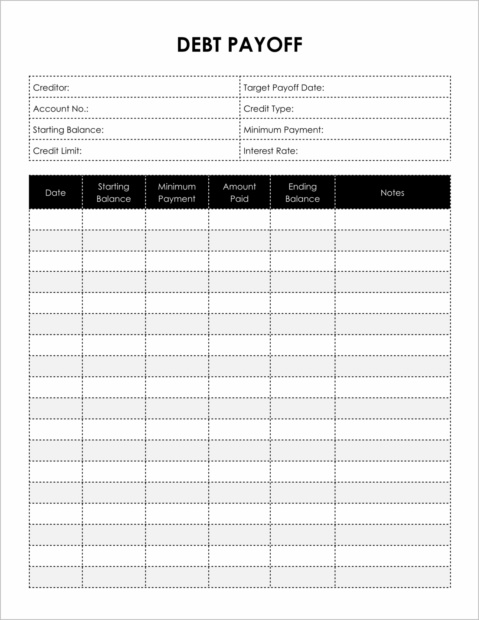 10 Free Printable Debt Payoff Planners (PDF)