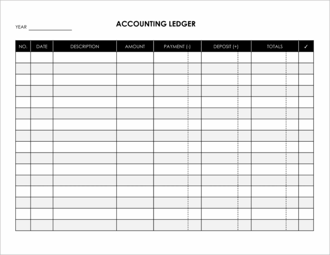 5 Free Printable Accounting Ledger Templates (PDF)