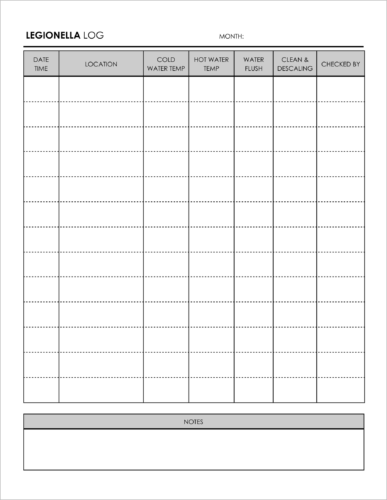 5 Free Legionella Log Sheet Templates (PDF)