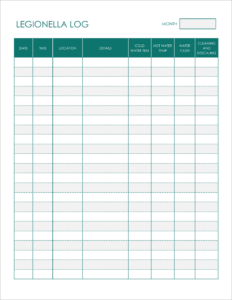 5 Free Legionella Log Sheet Templates (PDF)