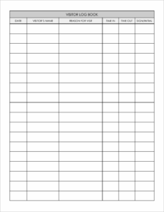 5 Free Visitor Log Templates (PDF)