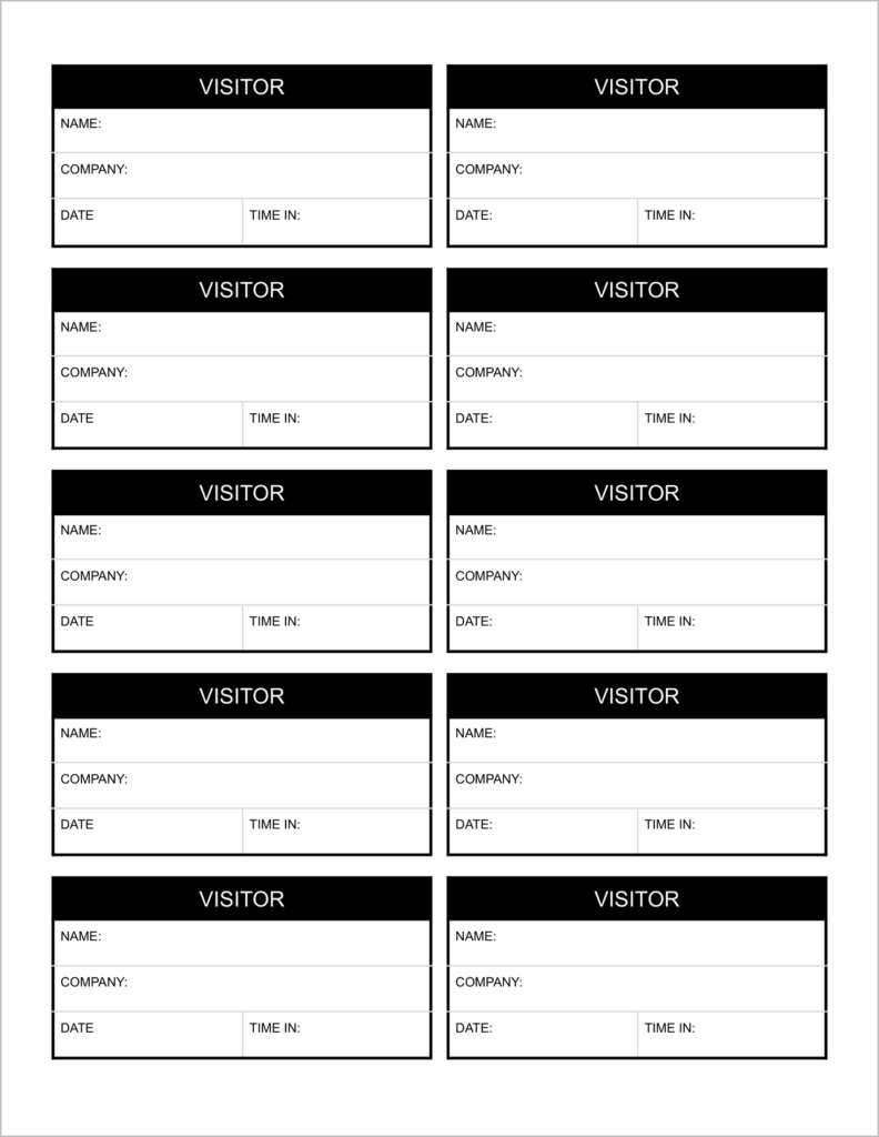 5 Free Visitor Log Templates (PDF)