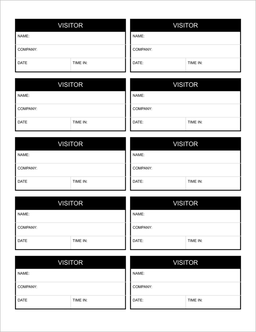5 Free Visitor Log Templates (PDF)