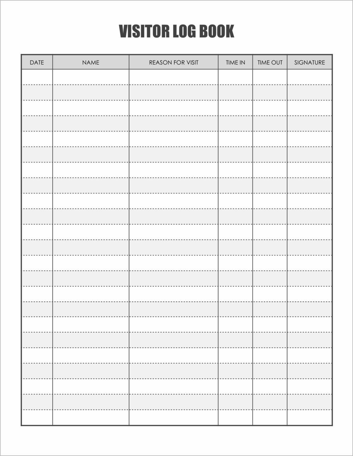5 Free Visitor Log Templates (PDF)