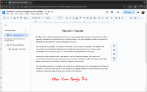 How to See Word Count on Google Docs for All Tabs